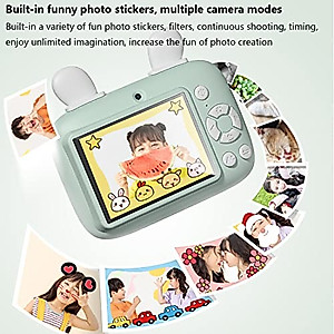 LINXHE Digital Camera, HD 1080P Camera with LCD Screen, Compact Portable Mini Cameras for Students, Teens, Kids (Color : Green)