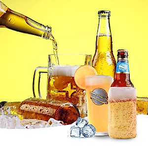 Ice Wine Bag, Wine Chiller, Wine Cooler Refrigerator, Wine Fridge, Wine Bottle Chiller Cooler for Red White Champagne or Sparkling. Gel Cooling Holder Freestanding Carrier Chilling (2 Pcs)