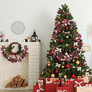 6pcs 49.2 FT Artificial Rose Vines Hanging Rose Flower Garlands,Faux Silk Floral and Leaves,Fake Ivy Garland for Room Wall Backdrop Wedding Arch Garden Party Background Decor (Pink)