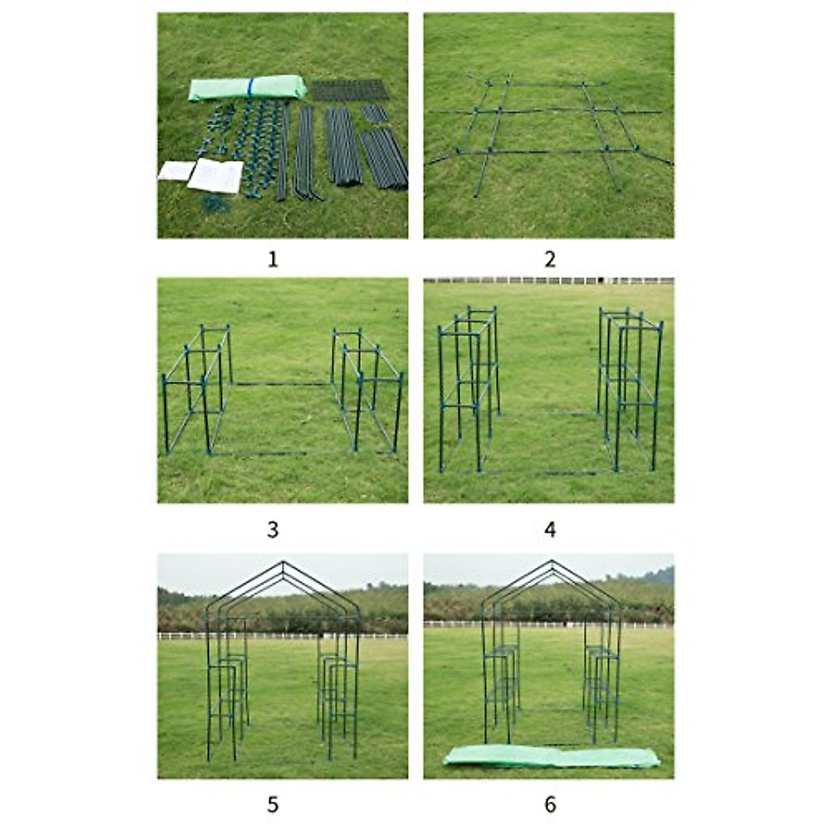 GOJOOASIS Walk in Portable Garden Greenhouse Mini Plants Shed Hot House with 3 Tiers