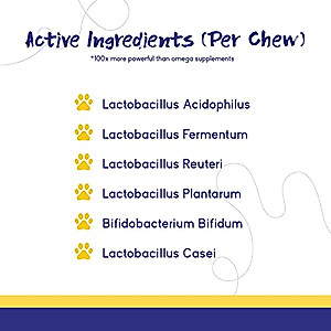 PupGrade Digestive Support Chews for Dogs - Upset Stomach, Diarrhea, Bowel, & Immune Support - Supplement with Probiotics, Prebiotics, Enzymes - Pumpkin, Blueberry, Mineral Oil - 60 Soft Chews