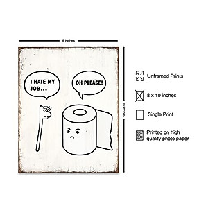 Rustic Bathroom Decor Funny Bathroom Decor - Bathroom Wall Art - Bathroom Pictures - Bath Wall Decor - Restroom Sign - Bathroom Sign - Bathroom Wall Decor - Cute Bathroom Accessories - Powder Room Art