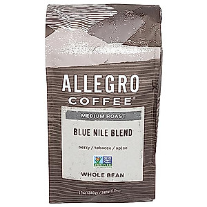 Allegro Coffee Blue Nile Blend Whole Bean Coffee, 12 oz