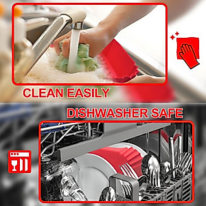 QURAR 2 Pack Air Fryer Silicone Liners | Top 8in, Bottom 7in | Silicone Liners Pot for 4 to 7 QT, Reusable Square Food Safe Silicone Basket Replacement of Flammable Parchment Paper, (Red & Pink)