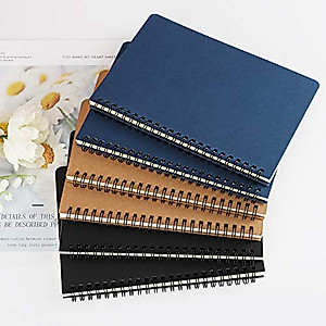 EUSOAR Students Ruled Spiral Notebook, A5 6 packs 5.5"X8.3" 120 Pages Lined Travel Writing Notebooks Journal, Memo Notepad Sketchbook, Students College Office Business Diary Book Journal-3 Colors