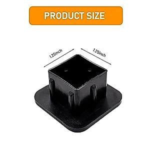 Hawyet 1 PC 1.25 in Heavy Duty Trailer Hitch Tube Cover Cap, Receiver Tube Trailer Hitch Plug, Tow Hook Dust Plug Square Opening Protection Cover (Black)