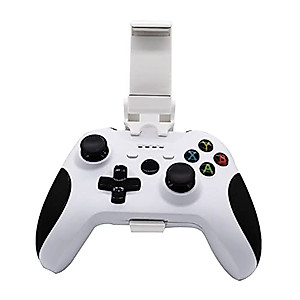 SOLUSTRE Stand Holder 2pcs Controller Black White Phone Organizer Gamepad Conter One Display Mobile Holder with Bracket for Stands Clip Game Gaming Compatible Rack Cellphone