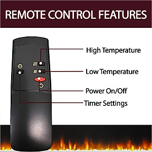 Cambridge 72-Inch Sanoma Electric Fireplace in Walnut with Built-in Bookshelves and a 1500W Charred Log Insert