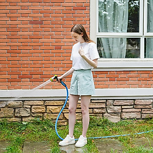 Fevone 12 ft Garden Hose, 2-Year Warranty Offered by Manufacturer, Heavy Duty Water Hose, Hybrid Polymer, Kink Resistance, 3/4" GHT Aluminum Fittings, 5/8" ID, 600 PSI, Drinking Water Safe (GH7)