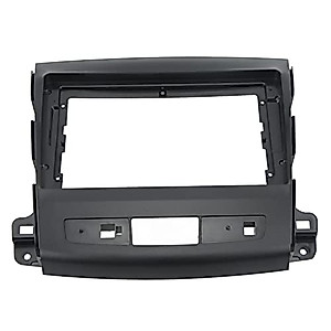 Aramox 9in Car Stereo Radio Fascia Navigation Panel Frame Car Stereo Dash Radio Fascia Kit Replacement for MITSUBISHI OUTLANDER 2008‑2012