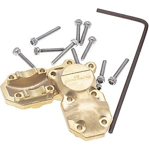 CODA RACING Brass Diff Cover Front&Rear for AXIAL SCX24 Deadbolt C10 Gladiator Brocon Upgrades 1/24 RC Crawler Car