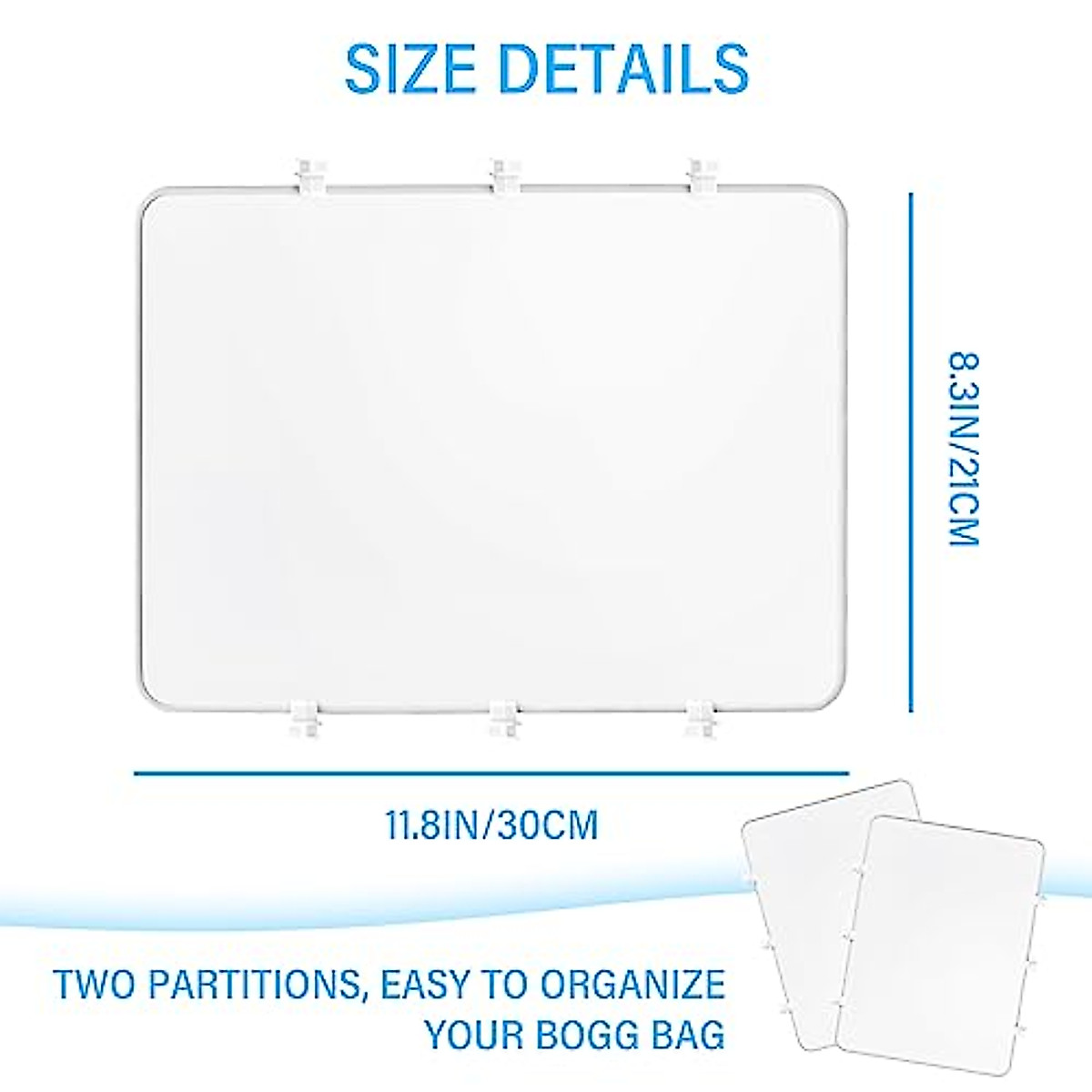 BIFLUTE Divider Tray for Bogg Bag Accessories, 2Pcs Divider for The Original Size Bogg Bag Help with Organizing and Divide Space, Multifunctional Beach Bag Insert Divider Tray for Beach Picnic Lunch