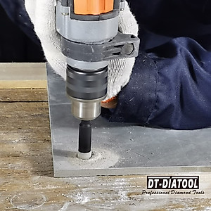 DT-DIATOOL Hex Shank Dry Diamond Drill Bits Kit for Porcelain Tile Ceramic Granite Marble Masonry Concrete Diameter 5 6 8 10 12mm (Kit No.2
