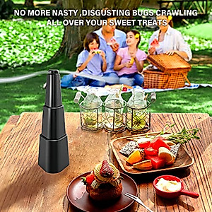 Fly Fans for Outdoor Tables Foldable Portable Retractable Fan with Holographic Blades (2pcs)