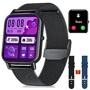 FACOI Smart Watch for iPhone Compatible - 2023 Smart Watch Answer Make Call for Android Phones for Women Men, Heart Rate Blood Oxygen SpO2 Sleep Fitness Watch Tracker Compatible Android iOS Phones