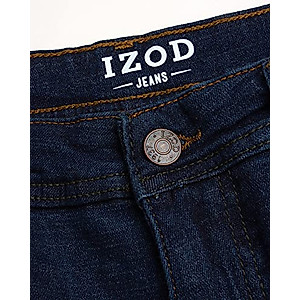 IZOD Men's Relaxed Fit Jeans - Comfortable Stretch Casual Pull On Denim Jeans for Men - Expanded Leg Men's Fashion Pants, Size 36W x 30L, Dark Harlow