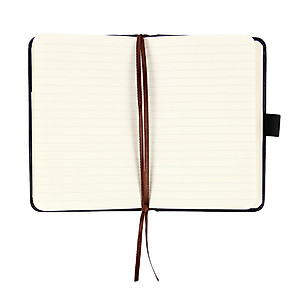 (2-Pack) Pocket Notebook 3.5" x 5.5", Small Hardcover Journal with Pen Holder, Inner Pockets, 100gsm Thick Ruled/Lined Paper, Black