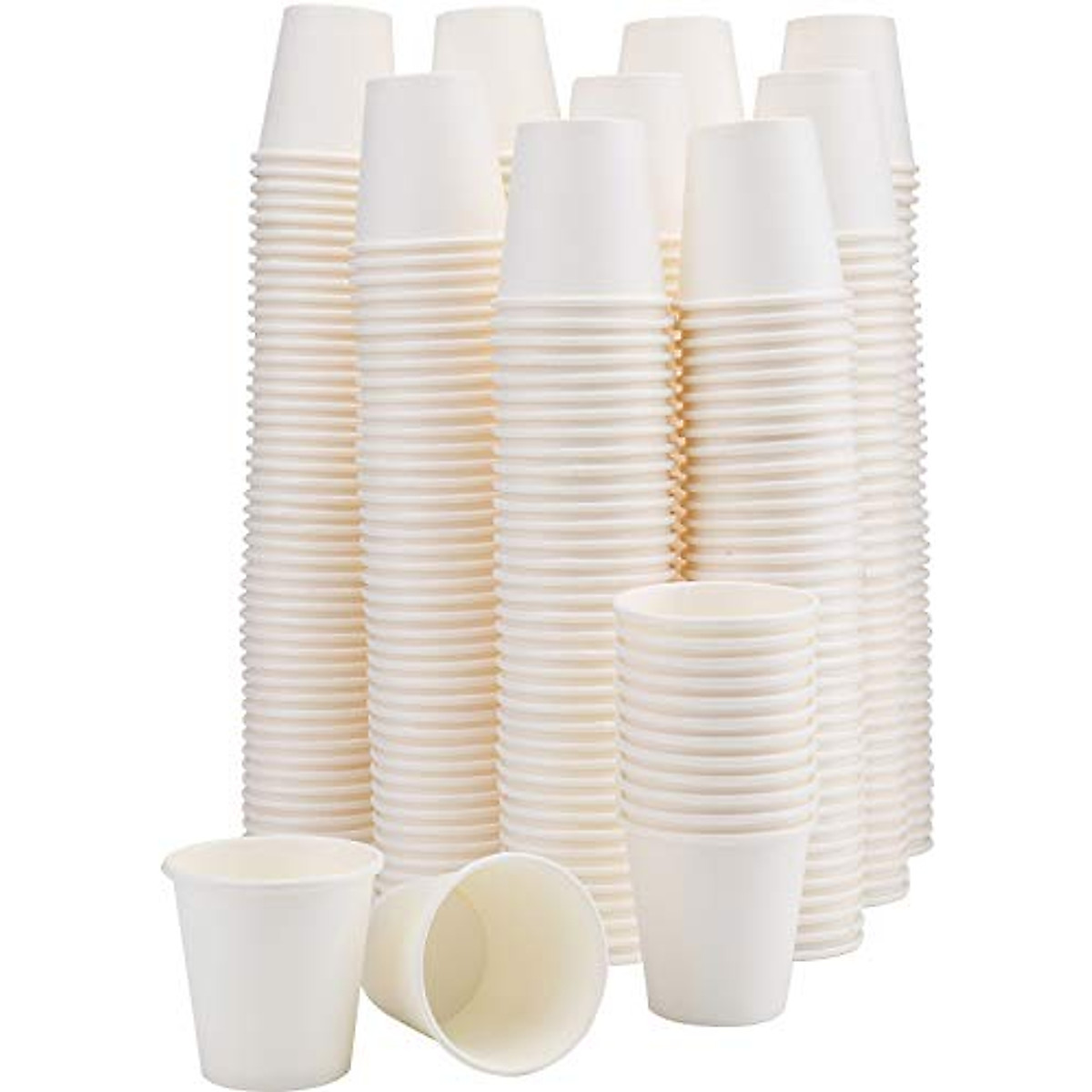 Nicunom 400 Count White Paper Bath Cups, 2 oz Small Paper Disposable Bathroom, Espresso, Mouthwash Cups, Disposable Paper Cups for Coffee, Water, Tea, Juice