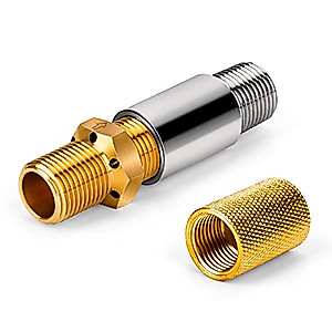 GRISUN 1/2" LP Air Mixer Valve for Propane Gas Fire Pits, Air Mixture Valve with 1/2 Female Adapter, Stainless Steel and Solid Brass, 150K BTU High Capacity