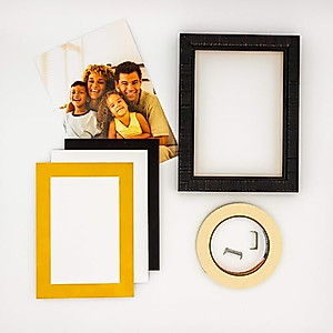8.5x11 Mat Bevel Cut for 5x6 Photos - Acid Free Bright Yellow Precut Matboard - For Pictures, Photos, Framing - 4-ply Thickness