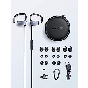 Soundcore Arc Wireless Sport Earphones by Anker, IPX5 Water Resistant, 10 Hour Battery Life, with Flexible EarHooks (Renewed)