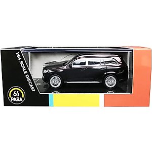 Paragon Models MB Maybach GLS 600 with Sunroof Rubellite Red and Obsidian Black Metallic 1/64 Diecast Model Car by Paragon PA-55304