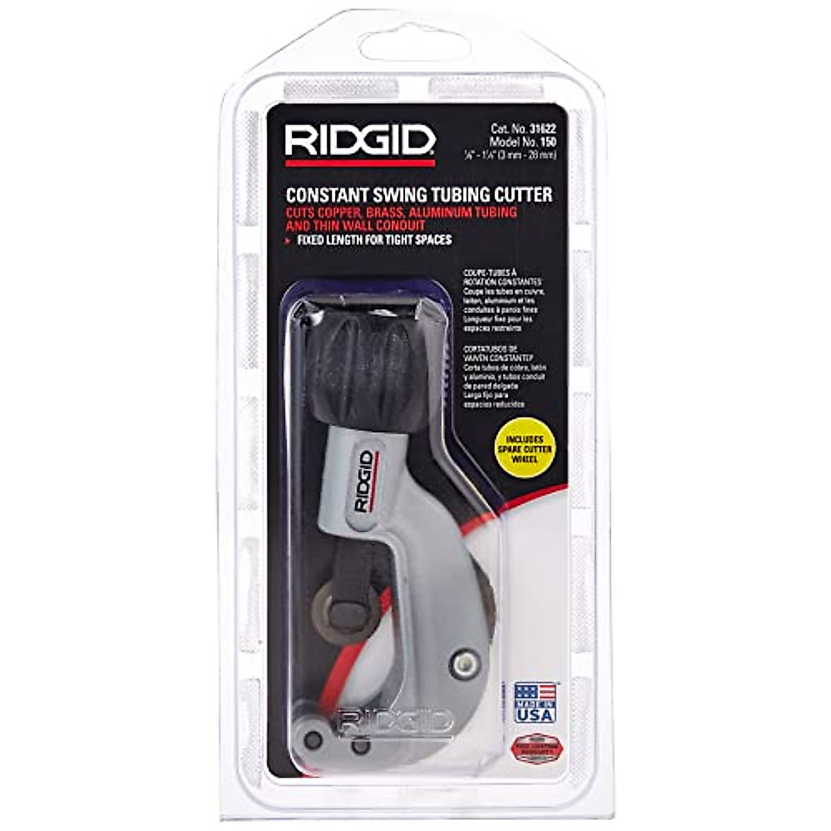 RIDGID 31622 Model 150 Constant Swing Tubing Cutter, 1/8-inch to 1-1/8-inch Tube Cutter & 86127 model 118 Close Quarters Tubing Cutter, 1/4" To 1-1/8" Tube Cutter