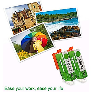 OSIR Compatible Ink Cartridge Replacement for HP 564 564XL for HP Photosmart 5520 5514 6510 6520 7510 5510 7525 7520 7515 C6380 C310a C309a C410a Officejet 4620 4622 Deskjet 3520 3521 3522 (2-Black)