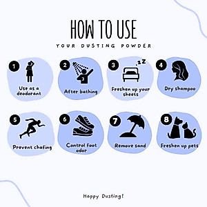 Herb & Root Body Dusting Powder Set of 3 with Rose, Lavender, and Sandalwood (no Puff Included)