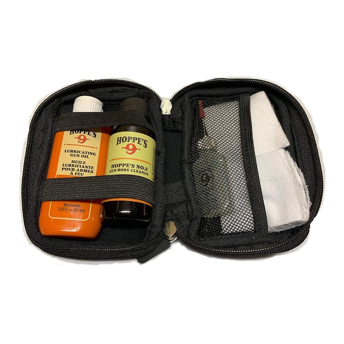 Gun Bore Cleaner, Precision & Lubricating Oil, & Gun Grease Lube with 50 Patches and Protective Carry Case for Handguns/Pistols/Shotguns Plus Free Cotton Swabs and Disposable Absorbent Work Pads