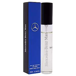 Mercedes-Benz Man - Fragrance For Men - Notes Of Pear, Geranium And Rosewood - Thrills And Captivates The Senses - Suitable For Any Occasion - Intense And Long Lasting Wear - 0.35 Oz EDT Mini Spray