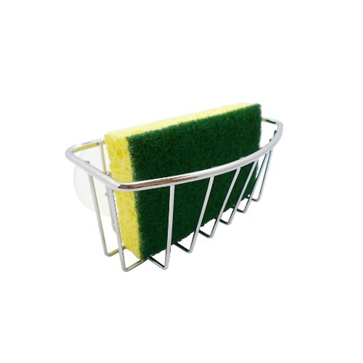 Neat-O Deluxe Chrome-Plated Steel Large Suction Cups Kitchen Sink Sponge Storage Organizer Holder