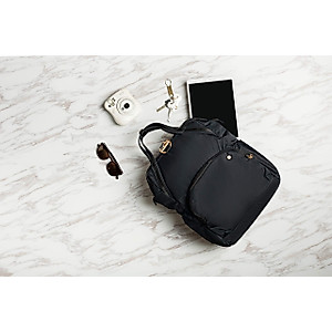 PacSafe Women's Citysafe CX 17L Anti Theft Backpack-Fits 16 inch Laptop, Black, One Size