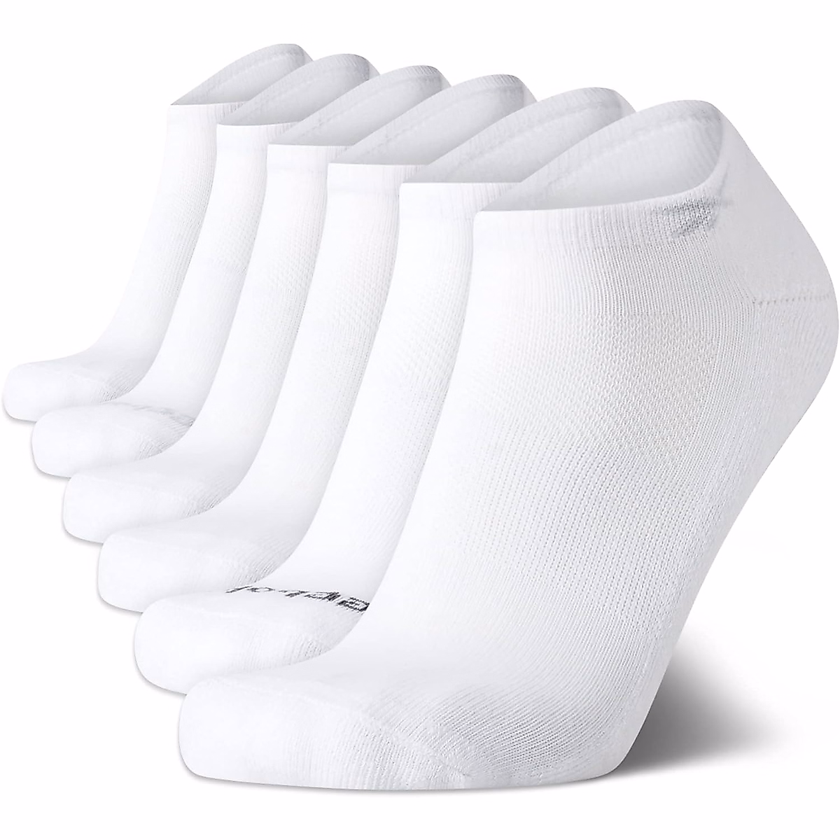 Reebok Men’s Low Cut Socks – 6 Pack Basic Cushion Low Cut No Show Socks for Men - Men's Athletic Socks (Size: 6-12.5), Size 6-12.5, Classic White