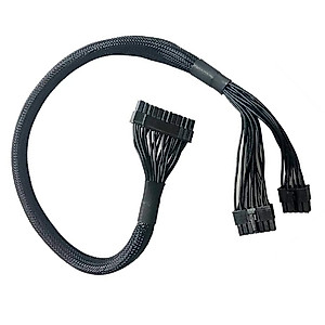 suyitai Replacement for Corsair RM1000 RM850 RM750 RM650 RM550 10pin and 14pin to 24pin ATX Power Cable 60cm