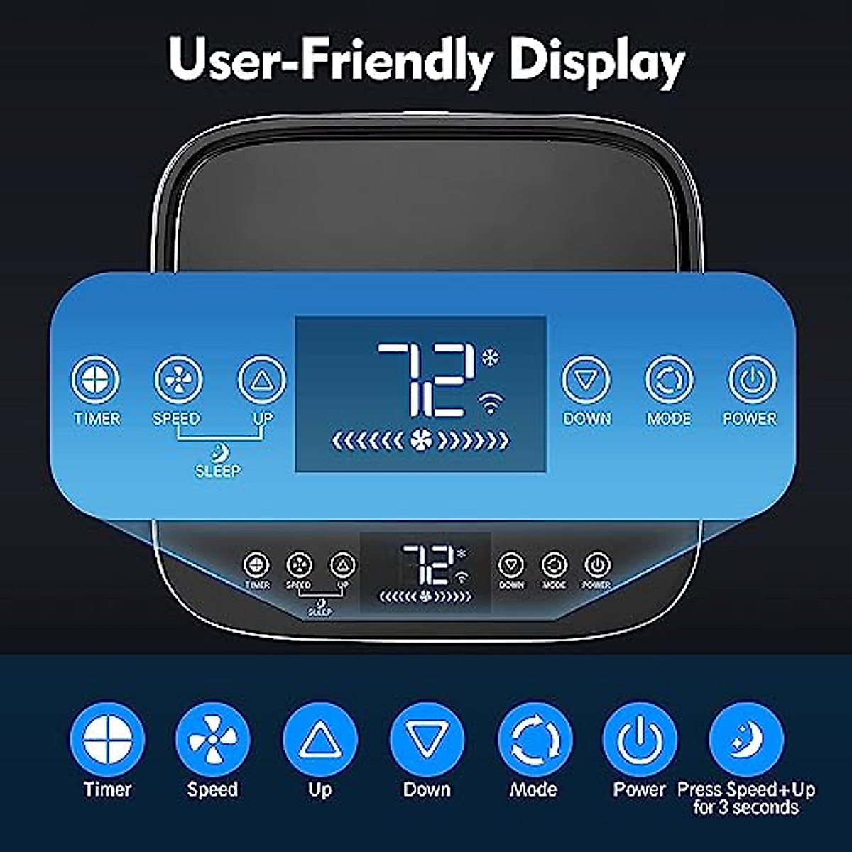 8,000 BTU Portable Air Conditioners Cools up to 350 Sq.ft, Portable AC Built-in Cool, Dehumidifier, Fan Modes, Room Air Conditioner with Remote Control/Installation Kits, White