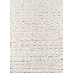 Momeni Andes Wool and Viscose Area Rug, 7'9" X 9'9", Ivory