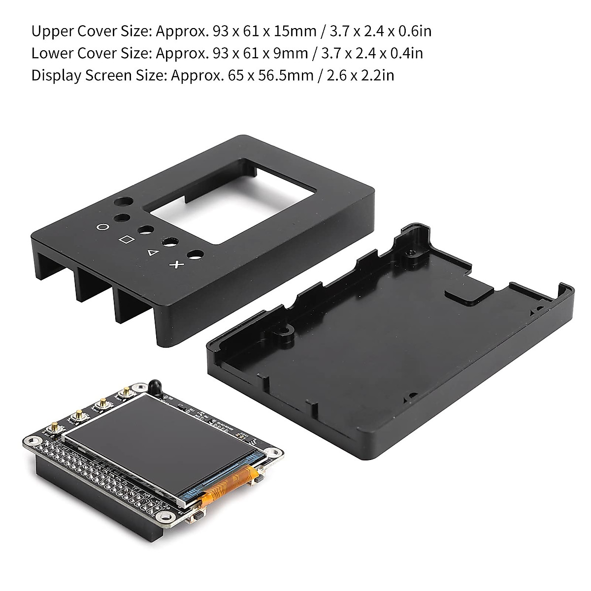 Zopsc-1 Aluminum Alloy 2.2 Inch TFT LCD Touch Screen Case Set High PPI Display 320 x 240 Defination Button or Remote Control for Raspberry Pi 3B / 2B / B + / A +