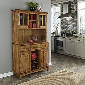 Buffet of Buffets Cottage Oak with Wood Top by Home Styles