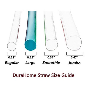 Plastic Drinking Straws 250 Count BPA-Free Multi-Colored Disposable Straws, Assorted - DuraHome (250 Pack)