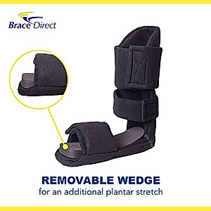 Brace Direct 90 Degree Comfort Padded Night Splint- Soft Sleeping Boot- Stretch for Plantar Fasciitis, Achilles Tendinitis and Heel Pain- Right or Left Foot- Men or Women