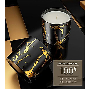 Scented Candles, Candles for Home Scented, Cactus Strong Scented Candles for Men, 7oz Large Fall Soy Candles, Aromatherapy Candle for Mens Gifts in Black Gold Jar - Christmas Birthday Gifts for Men