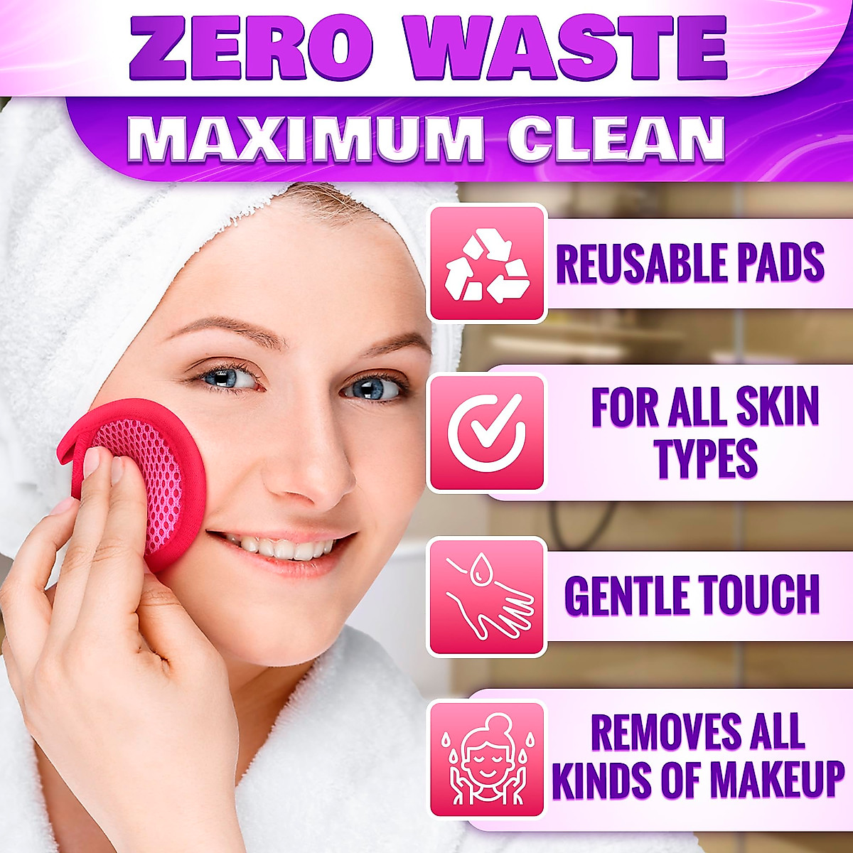 Makeup Remover Cloth Exfoliating Face Scrub - 3Pcs Microfiber Cloth Facial Blackhead Remover Reusable Eye Makeup Remover Pads Face Cleansing Wipes for Women, Men - Exfoliating Washcloth Acne Wipes