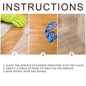 NUOKOU 2PCS Natural Beeswax Spray, Beeswax Spray Cleaner, Beeswax Furniture Polish, The Original Beeswax Spray, Wood Seasoning Beewax For Furniture Floor, for Furniture, Floor, Tables, Cabinets