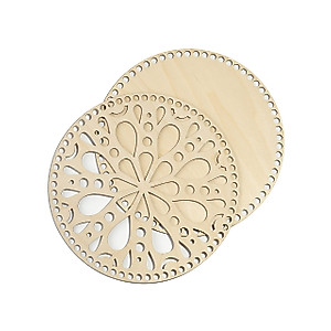 Premium Baltic birch plywood Round Wooden Basket Bottoms and lids set, solid wooden base for DIY Crochet