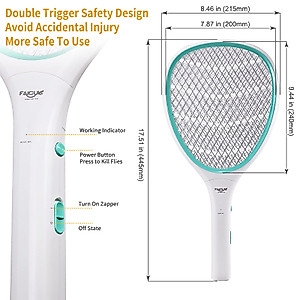 Faicuk Handheld Bug Zapper Racket Electric Fly Swatter