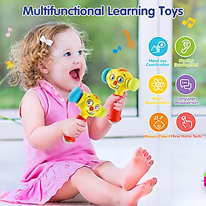BABYFUNY Toys for 1 Year Old Boy Girl - Baby Hammer Toys with Music Sound & Lights, Baby Toys 12-18 Months, Musical Toys in Entertainment & Learning Mode for 1 2 3 Years Old