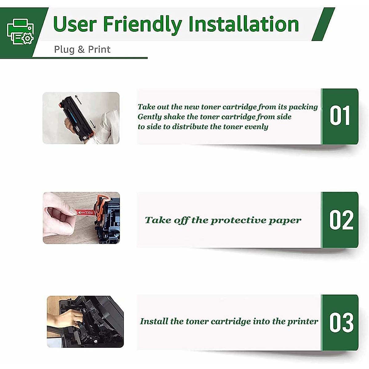 Compatible Drum Unit Replacement for Brother PLC-DR2455 Printer Drum Stand for use in DCPL2550 DW HLL2375DW HLL2385DW MFCL2715DW (1 Pack)