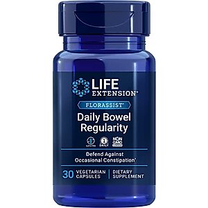 Life Extension FLORASSIST Daily Bowel Regularity, 30 Vegetarian Capsules