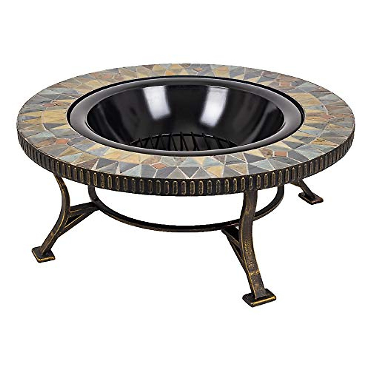 Pleasant Hearth GHP Group OFW088RC fire Pit, Rubbed Gold